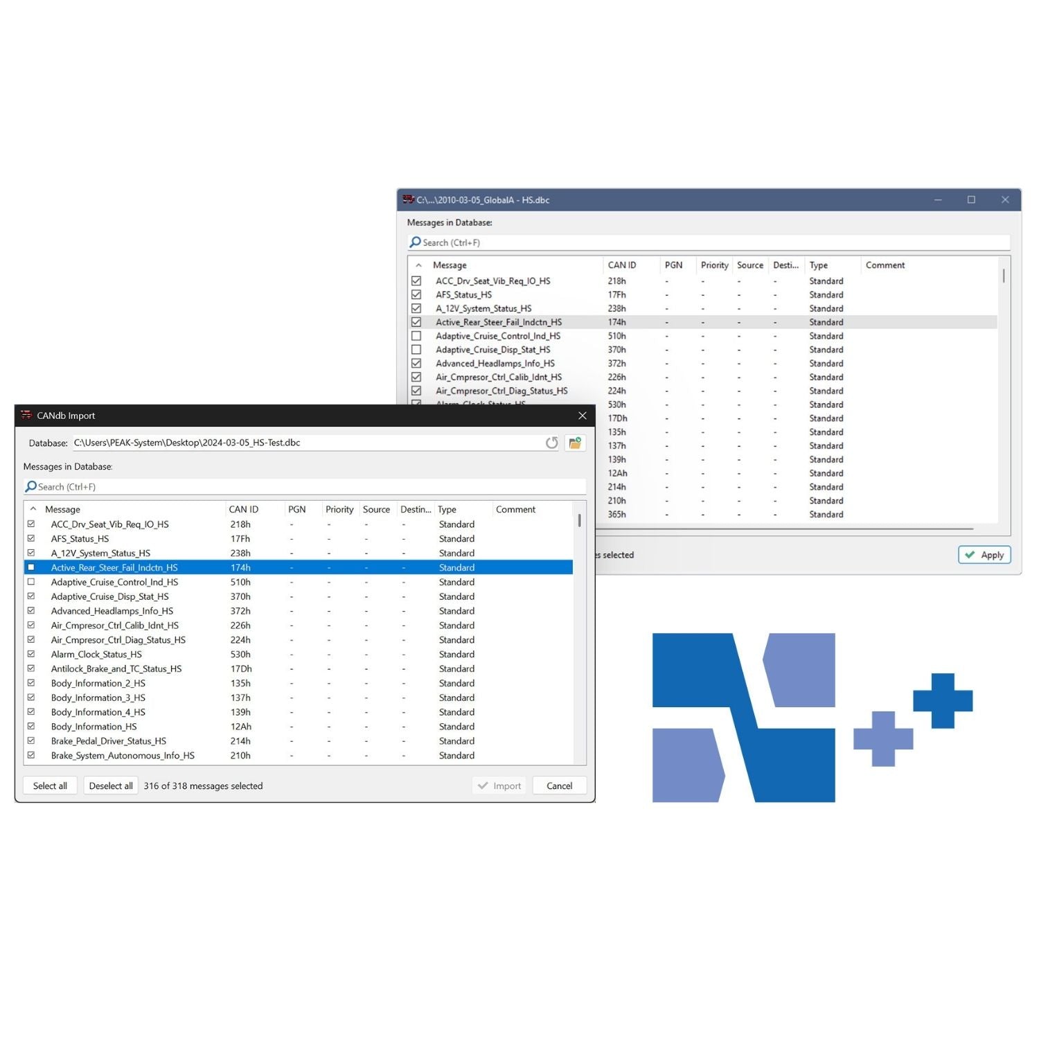 PCAN-Explorer 7: Bus Descriptions Add-in - Single Computer – Grid Connect