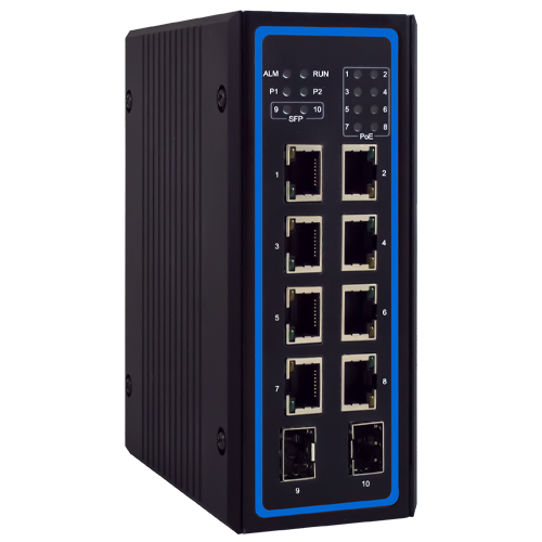 ATOP EHG6410 Industrial 10-port Unmanaged Gigabit Switch, Optional PoE ...