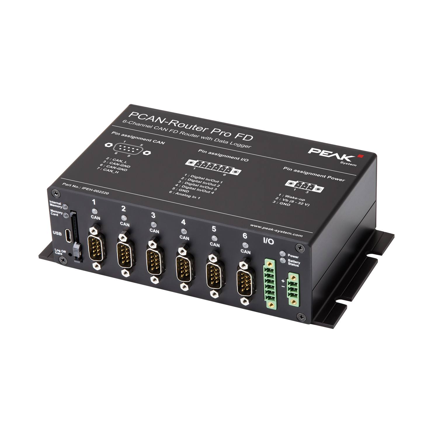 PCAN-Router Pro FD - 6 Channel CAN FD Router & Data Logger – Grid Connect