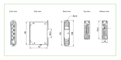 ATOP EH3005 - 5-Port, Slim-Type Unmanaged Gigabit Ethernet Switch ...