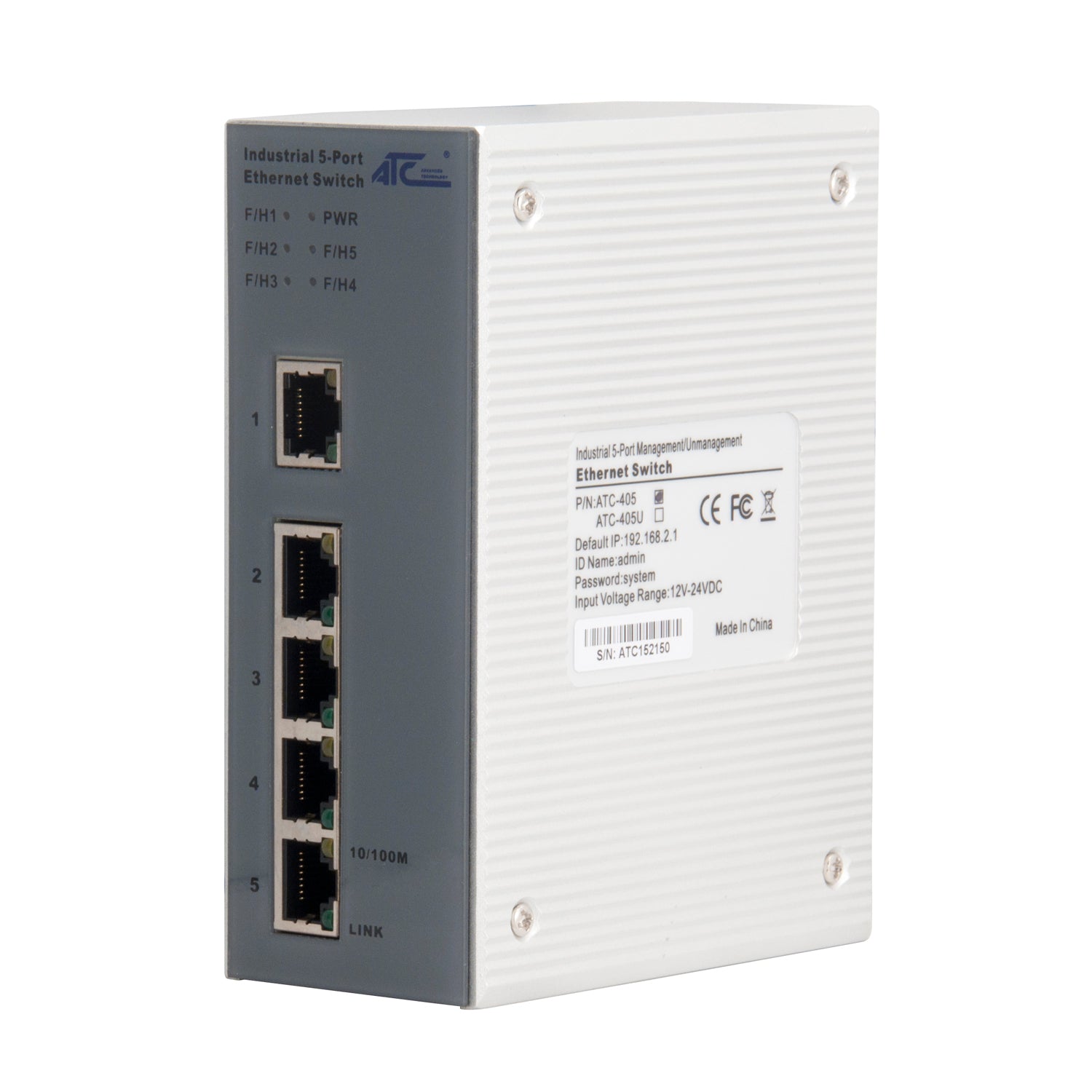 ATC-405 Low Cost Managed 5 Port Industrial Ethernet Switch – Grid Connect